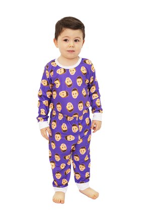 Pijama Personalizado Body Baby Longo Roxo