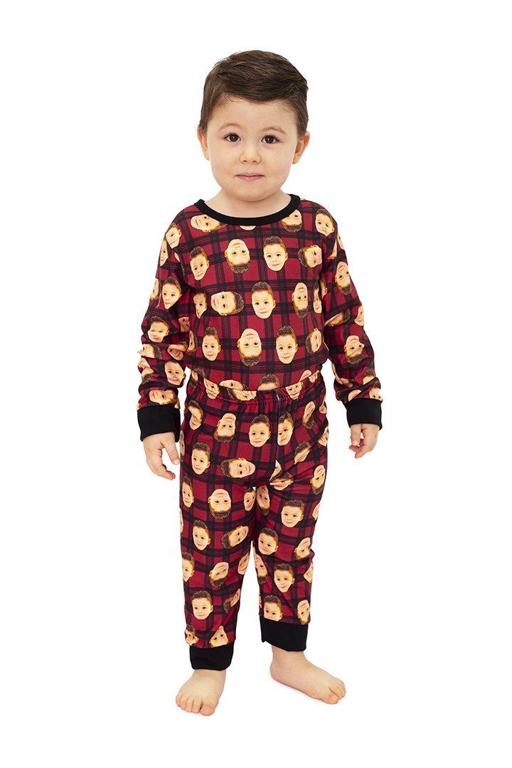 Pijama Personalizado Body Baby Longo Xadrez Red